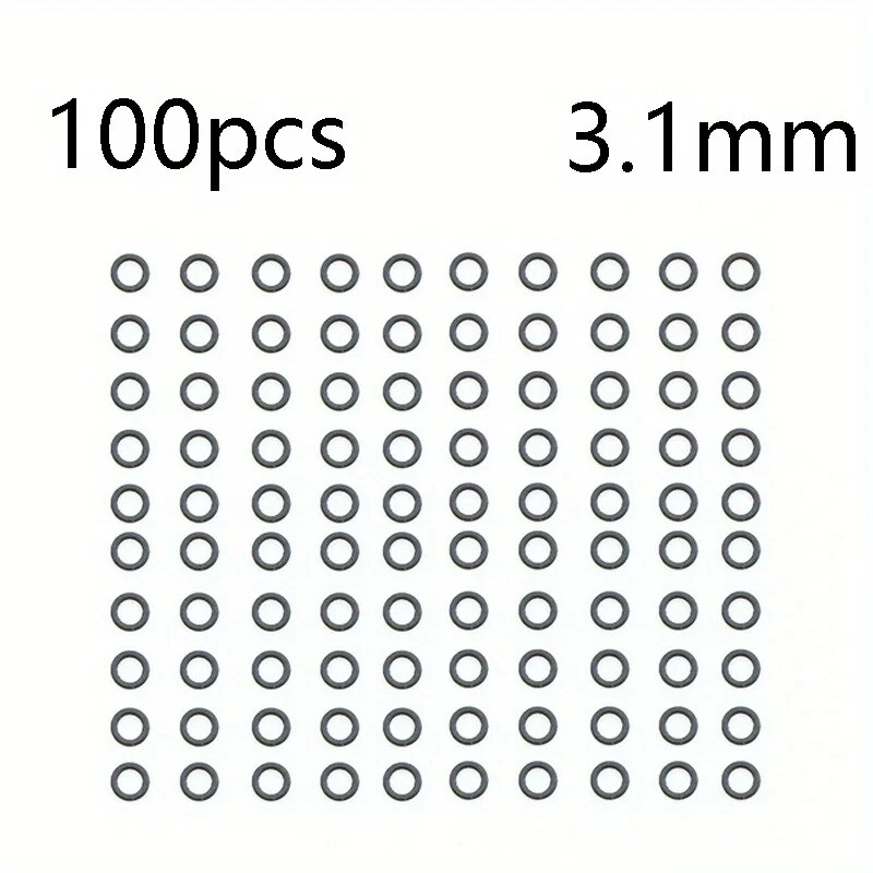 100 шт, круглый разъем для ловли карпа, кольцо для снаряжения из нержавеющей стали, быстросменные черные уплотнительные кольца, аксессуары для рыболовных снастей, рыболовные инструменты