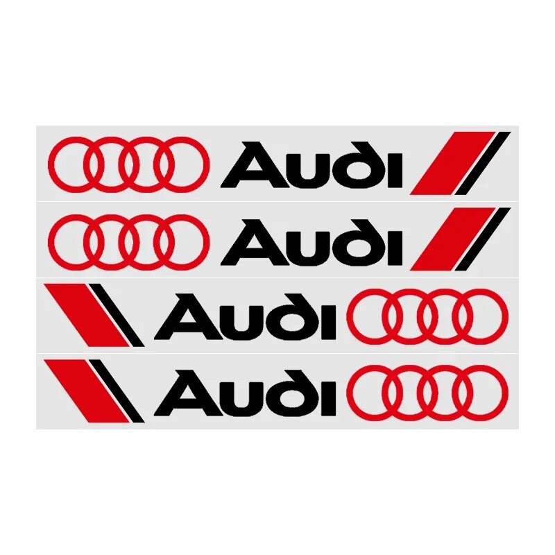 4 шт. наклейки Audi Sline, черные