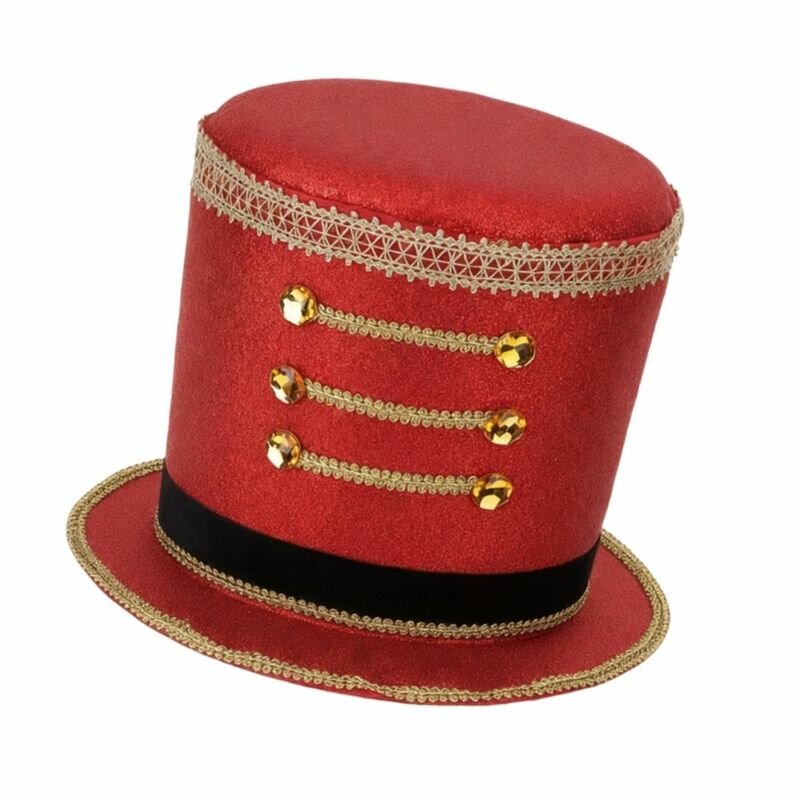 Рождественская шляпа-ведро-красная шляпа с Черной лентой