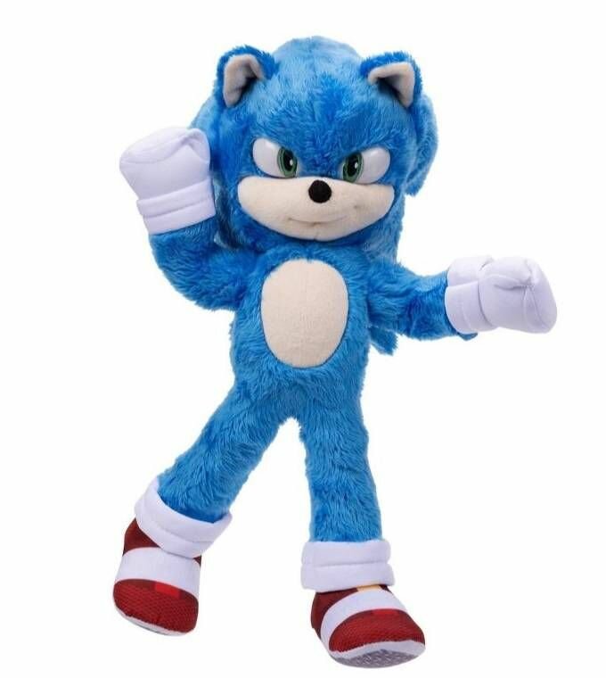 Мягкая игрушка Sonic The Hedgehog Соник 2, плюшевый ,33 см, голубой
