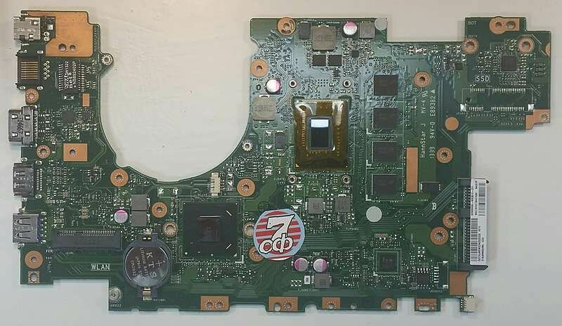 Материнская плата ноутбука Asus X402CA 1007U 4 Gb