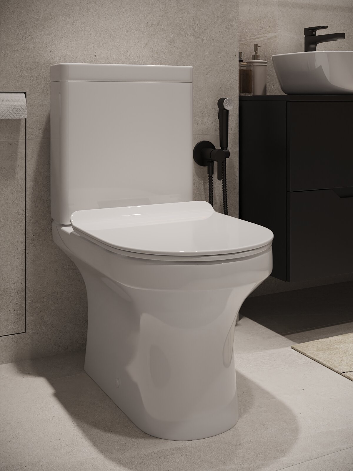 Унитаз-компакт безободковый, сиденье с микролифтом Agger AT04000