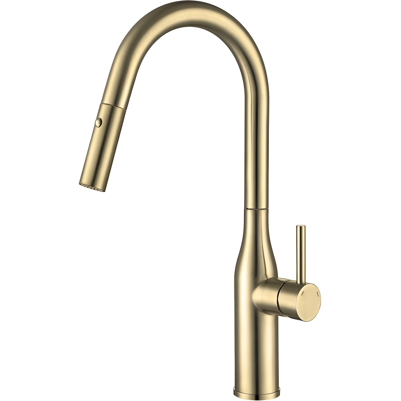 Смеситель для кухонной мойки Gappo G98-43 G4XF39DW8-BX43QU, с выдвижным изливом, сатин золотой