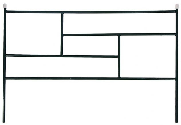 Ограждение декоративное, 45 × 335 см, 5 секций, металл, зелёное, «Плитка»