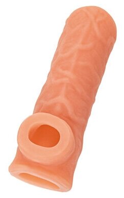 74823 Kokos Nude Sleeve NS.001 M, телесная. Насадка реалистик с подхватом мошонки на фаллос и открытой головкой