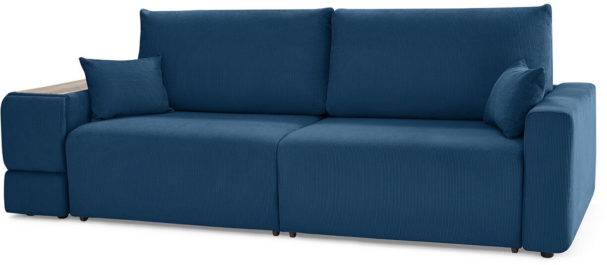 Диван-кровать Hoff Милан подлокотник слева, 252х95х116 см, еврокнижка, цвет серо-синий