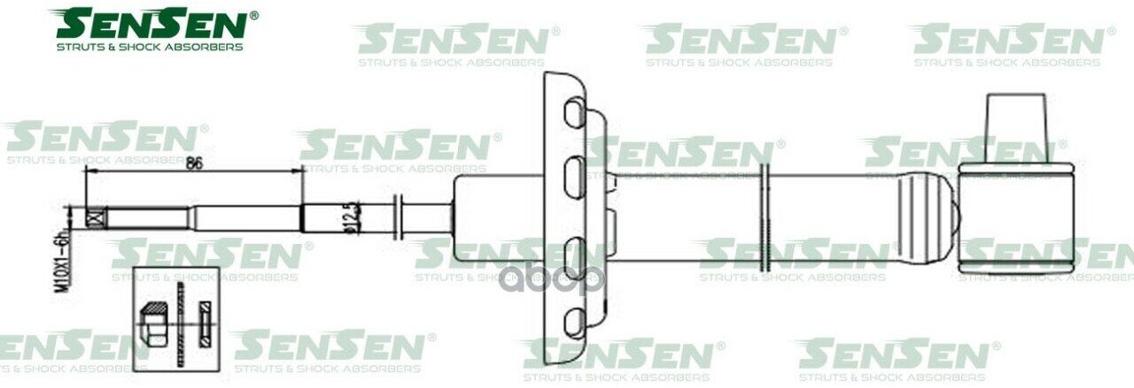 Амортизатор задний газовый AUDI A4 B5, A6 C5, VOLKSWAGEN Passat B5 Sensen арт. 32120095