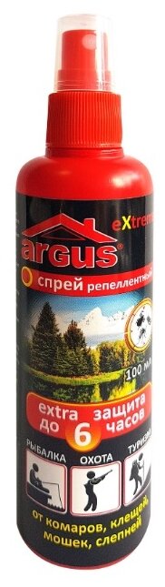 ARGUS EXTREME Лосьон-спрей 100мл. От клещей/комаров/мошек/слепней (на кожу) AR242