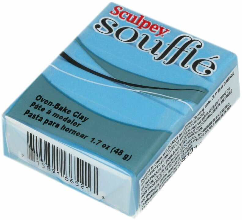 Sculpey Souffle полимерная глина SU 48 г 6652 голубой