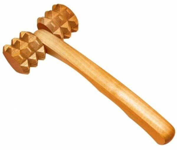 Универсальный массажёр МА6109 каток большой ШИП (берёза, 45 х 90 х 195 мм.), 1 шт.