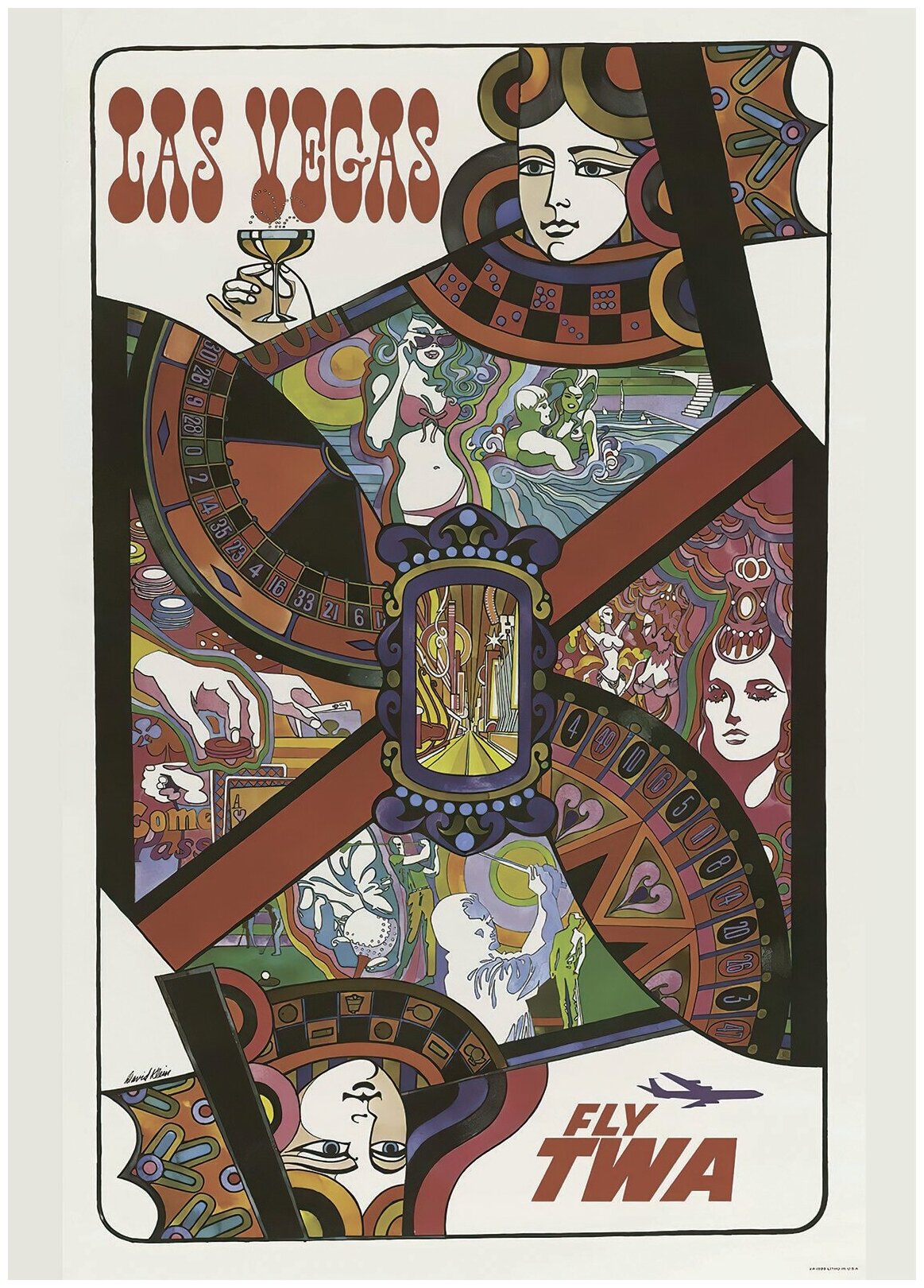 Постер / Плакат / Картина Полёт в Лас-Вегас 40х50 см в подарочном тубусе