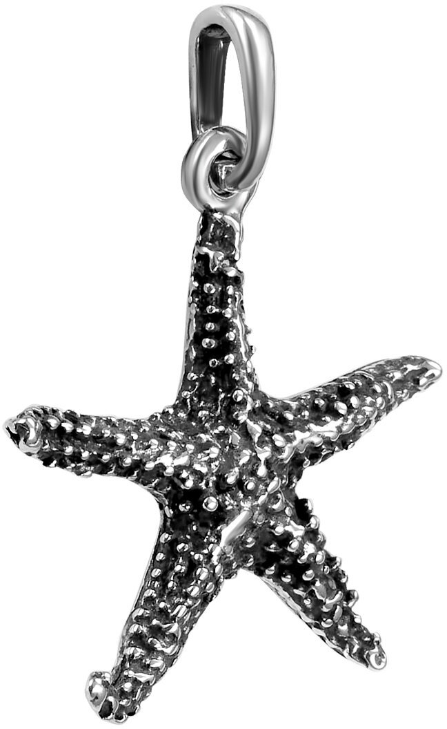 Подвеска Самородок, серебро, 925 проба, чернение