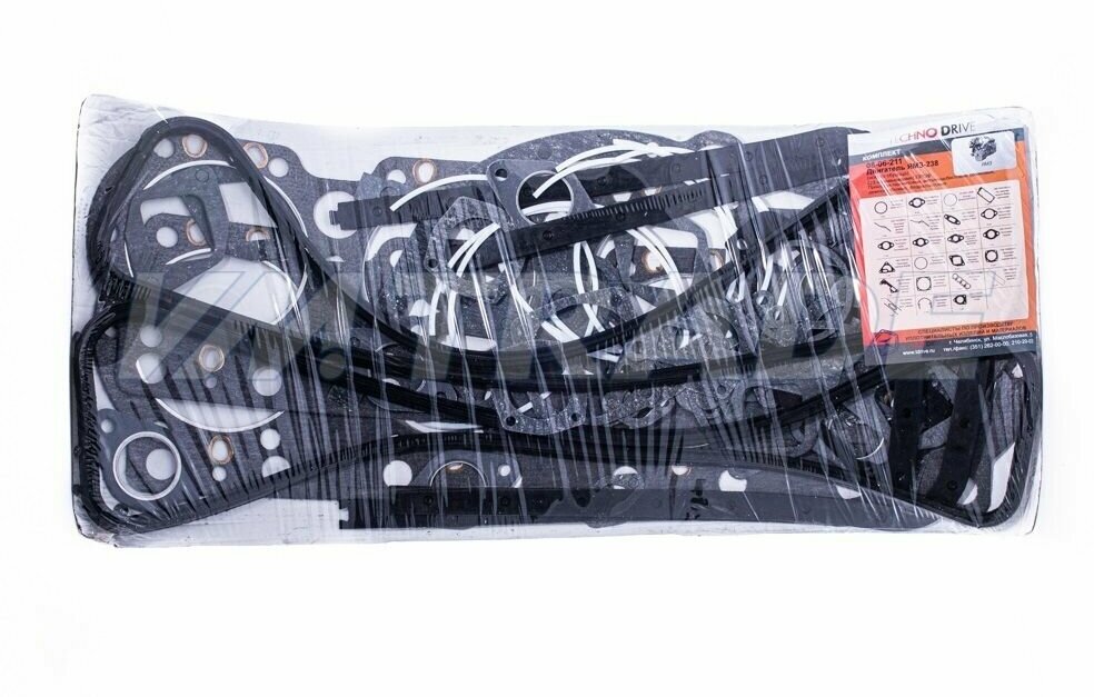 Комплект прокладок двигателя ЯМЗ-238 нового образца (полный, 23 наим.) паронит 0,6-1,5 мм ПРОФ