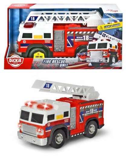 Пожарная машина Dickie, 30 см, свет, звук, выдвижная лестница 3306016