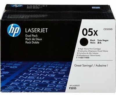 Картридж лазерный HP 05X CE505XD чер. пов. емк. для LJ Р2055 (2шт/уп), 191346