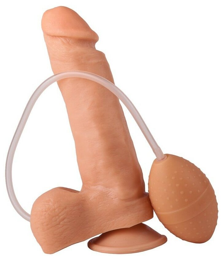 Фаллоимитатор-реалистик с грушей - 19 см. (арт. 47703)