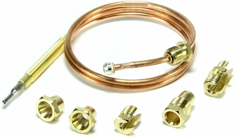 Универсальная термопара 90 см, 30 мВ для духовок Gefest и электроплит Мечта с комплектом гаек 5шт, w001