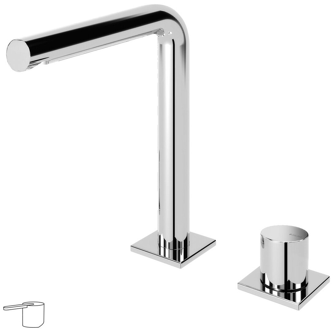 Смеситель для раковины на 2 отверстия BRUMA LUSA 101 880 1NS черный