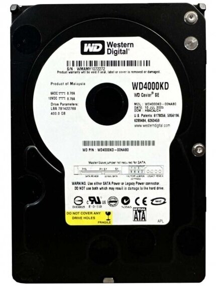 Жесткий диск Western Digital WD4000KD 400Gb SATA 3,5" HDD