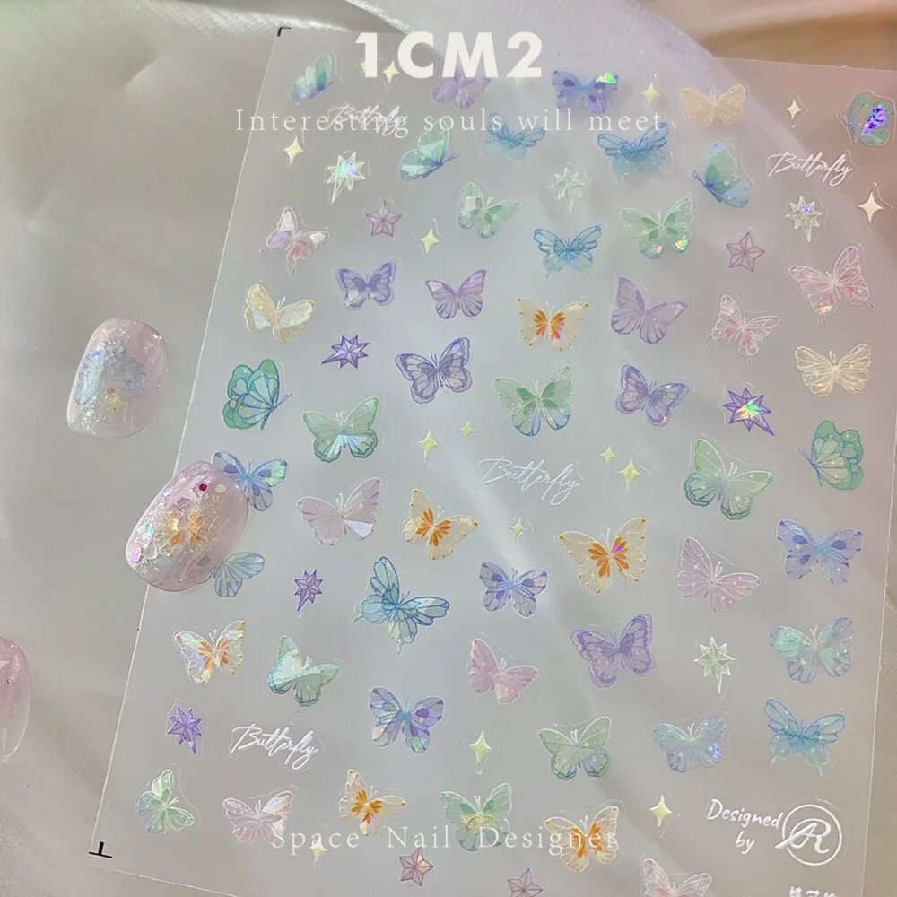 Оригинальные декорации для ногтей 1CM2: Нежные цветочные украшения для ногтей, коллекция сухоцветов для создания
