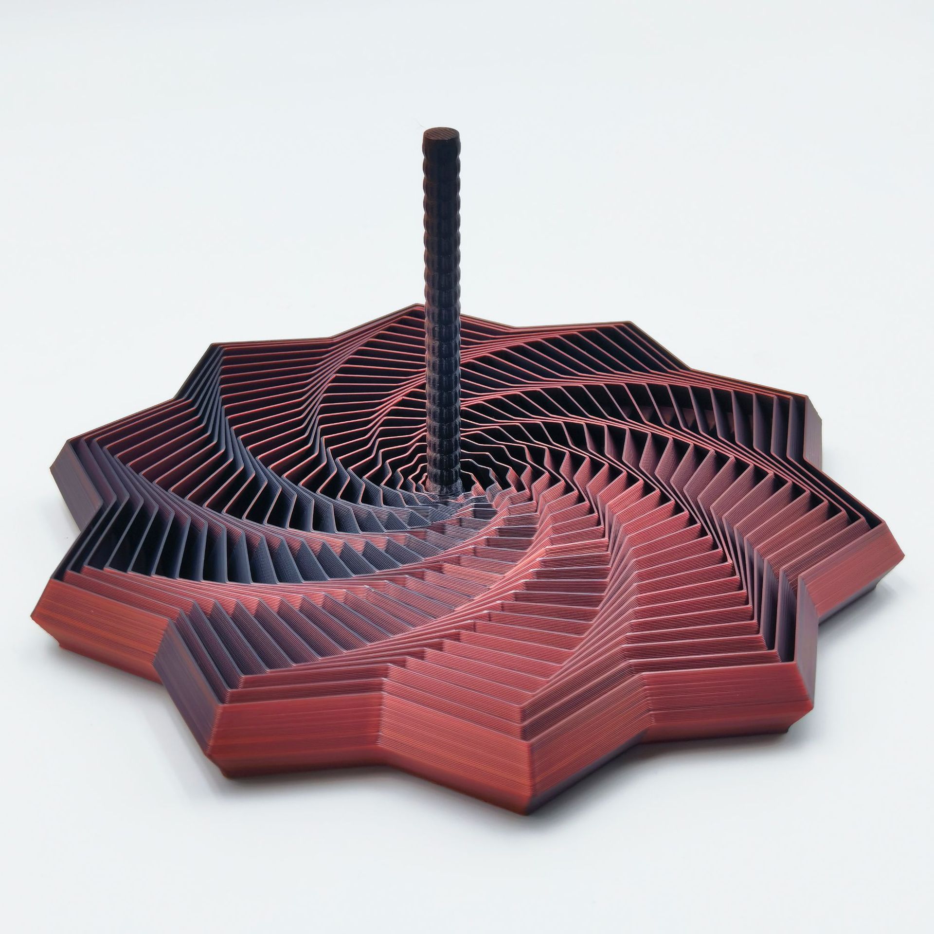 3D-печатная восьмиугольная морковная башня с ручкой, антистрессовая игрушка для пальцев для детей.
