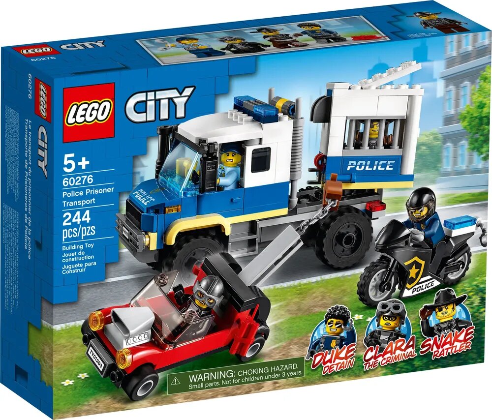 Лего City серия, LEGO 60276 Транспорт для перевозки преступников, lego конструктор для мальчика, лего для девочек