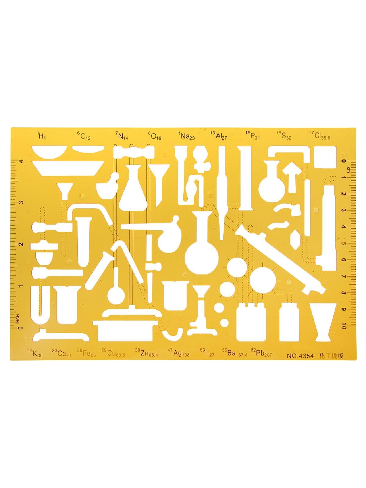 4354 желтый K клей химический шаблон линейка