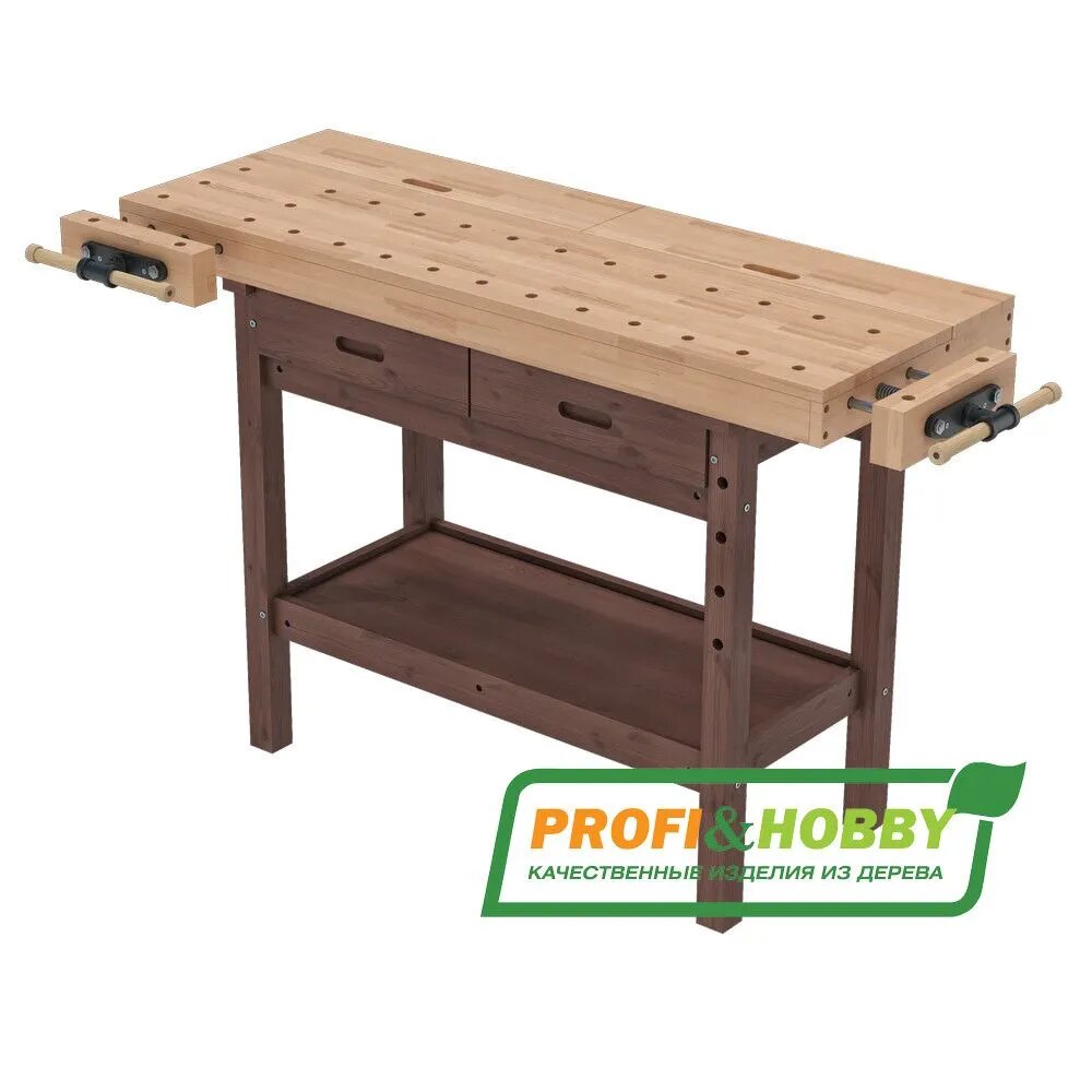 Деревянный верстак столярный Стандарт из бука АВК046, Profi&Hobby
