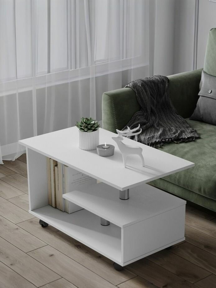 Стол журнальный Консул-5 от Тэкс в белом цвете 510*900*500мм