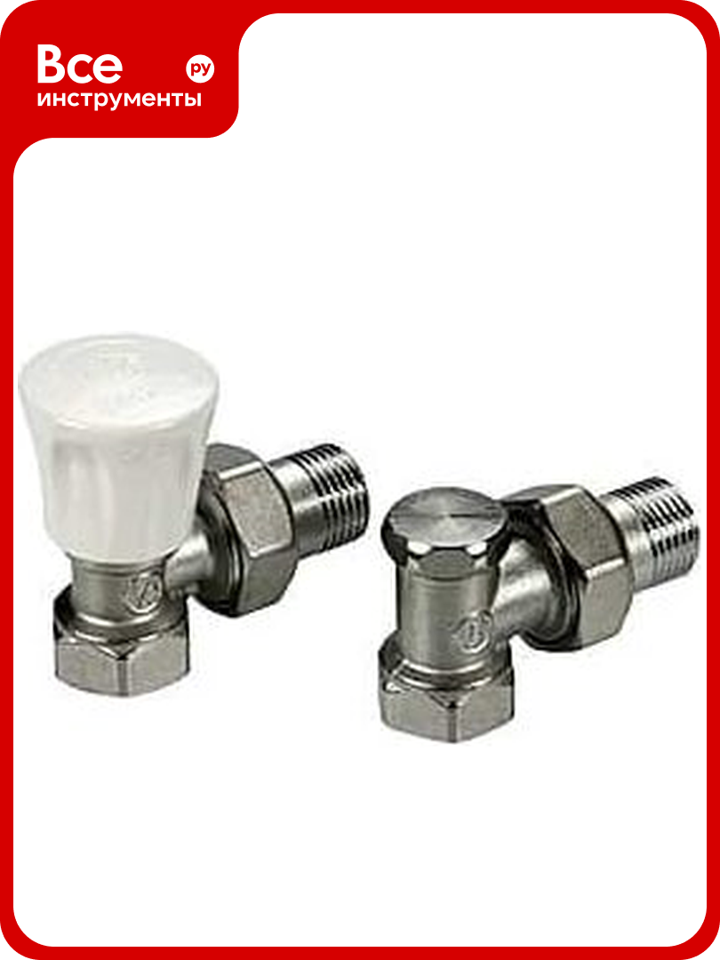 Комплект ручной для отопительного прибора Giacomini R705K, 1/2” - угловой: Клапан ручной угловой, угловой отсечной клап GIA R705KX003