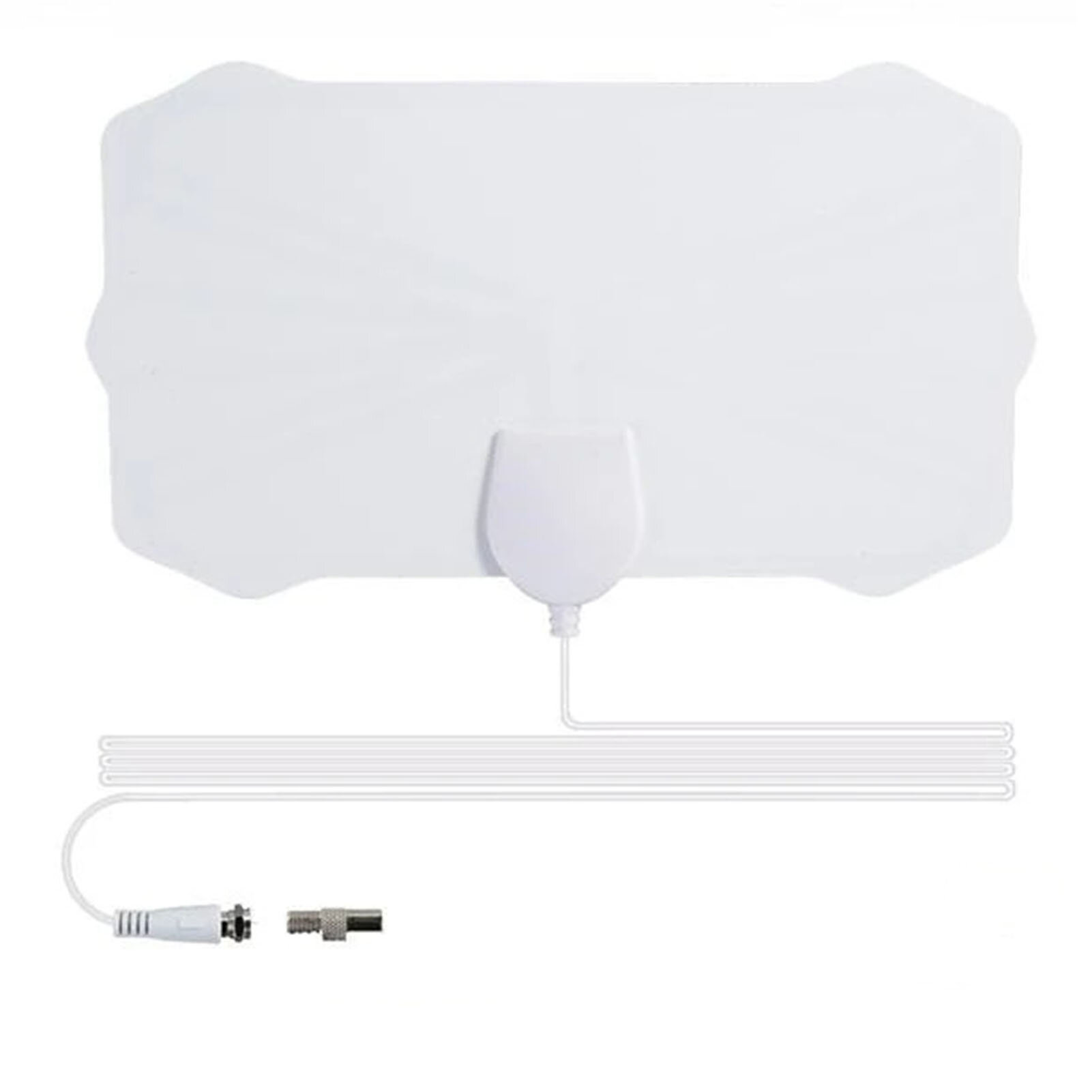 Внутреннее цифровое ТВ-антенна HDTV, мини-приемник сигнала HDTV с коаксиальным кабелем для каналов, белый