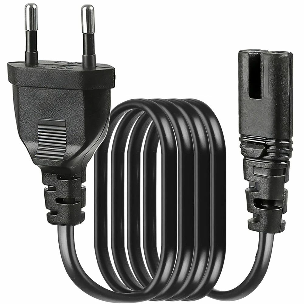 Удлинительный кабель питания EU 2pin IEC320 C7 для ноутбуков Canon, Dell, принтеров Epson, радио и колонок PS4.