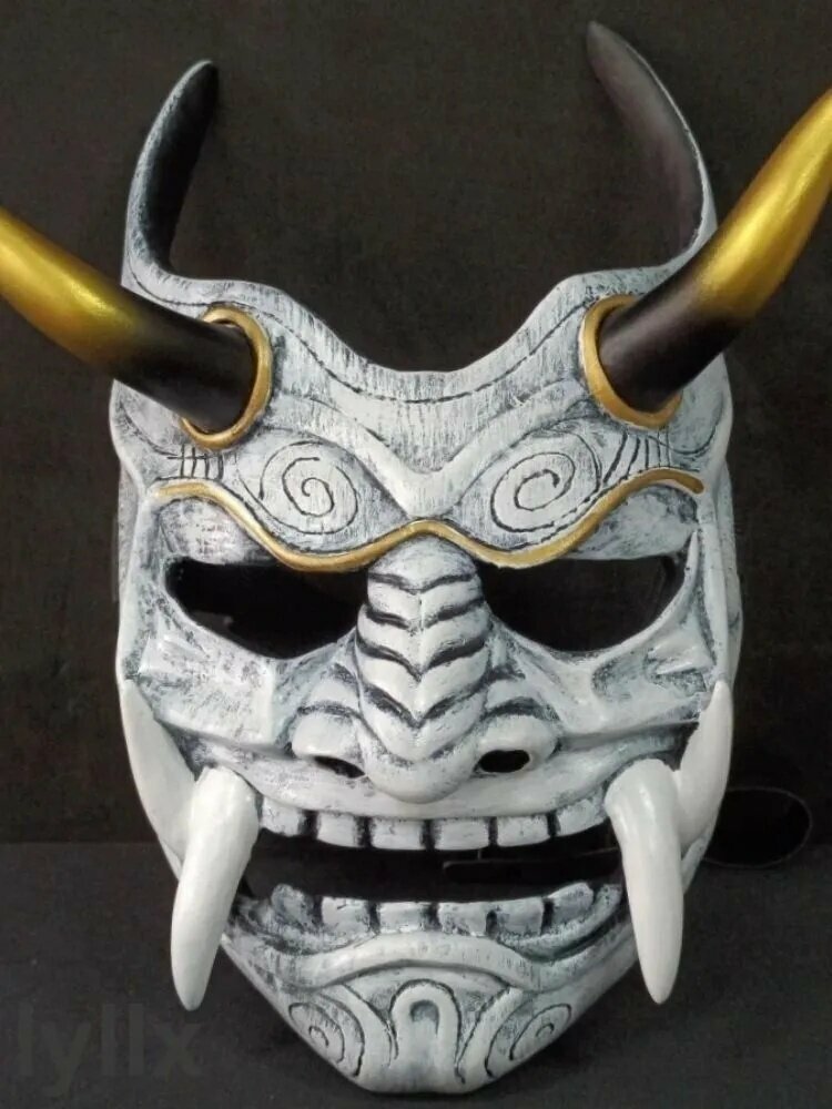 Маска японская демона Они самурая на halloween, на Хэллоуин, маскарад, праздник, вечеринку, косплей