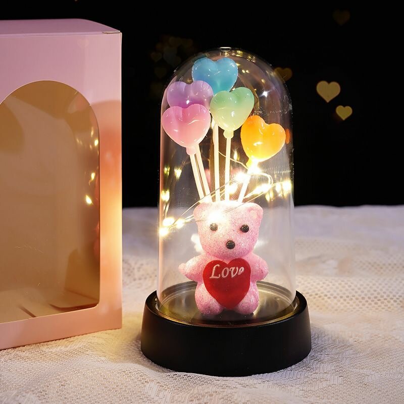 День святого Валентина украшение из розового стекла