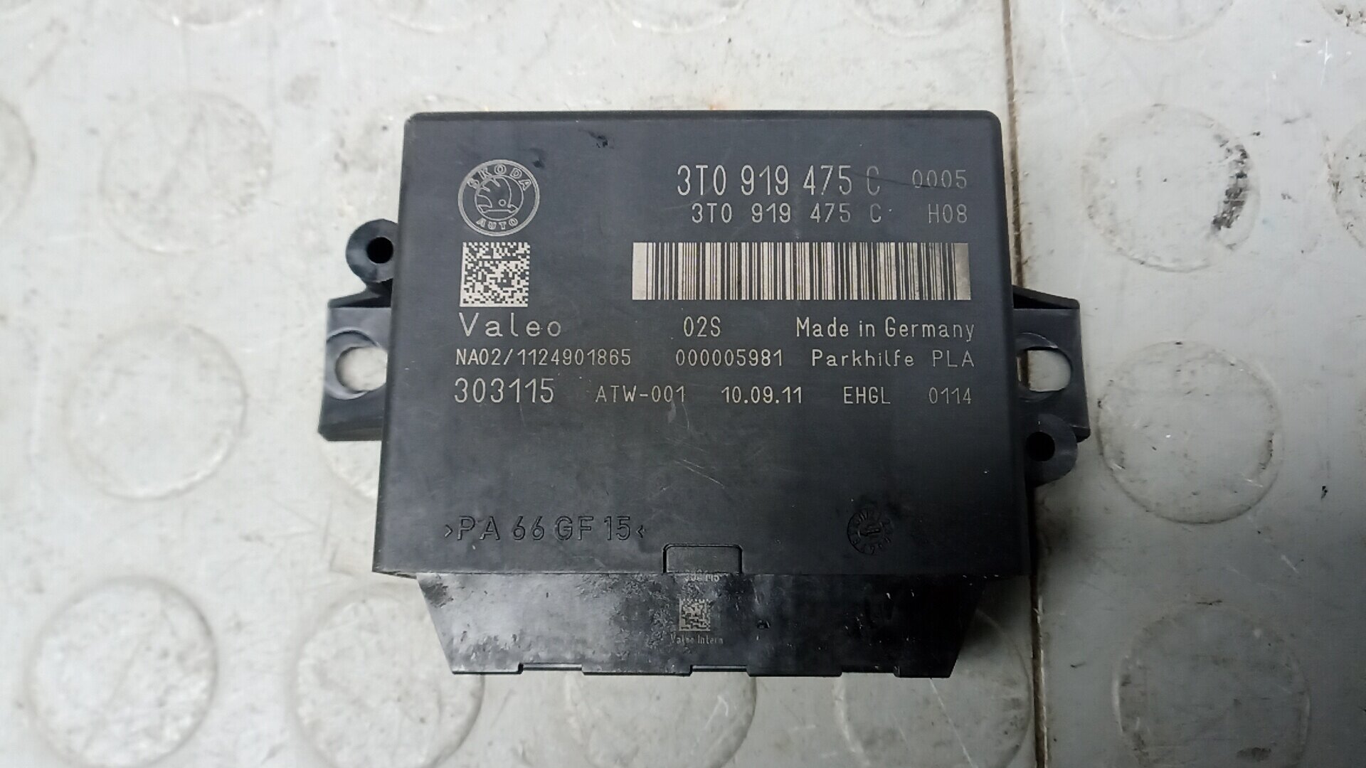 Блок PDC (парктроников) SKODA YETI 1, Номер 3t0919475c