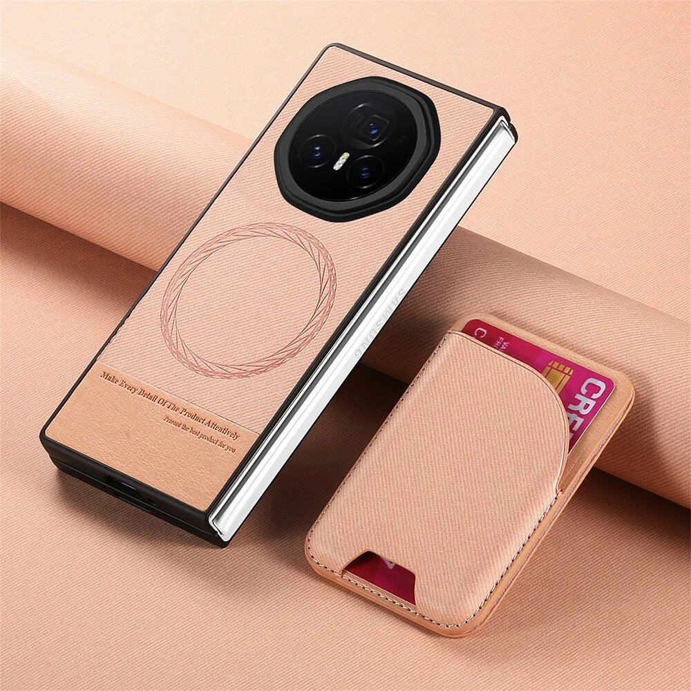 Роскошный чехол Honor Magic V3 Pink с картой