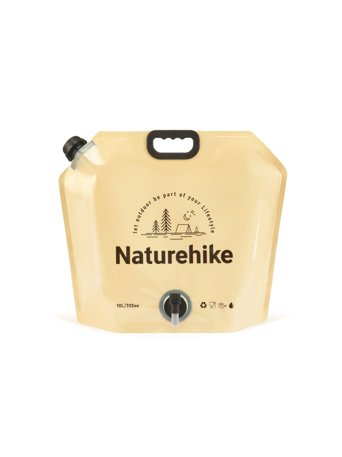 Канистра Naturehike Ling Wo для воды, 10 л, мягкая, желтая