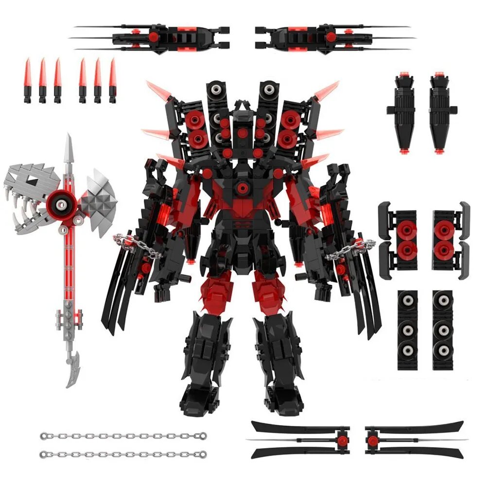 Skibidi Туалет "Логотип" Строительный набор Titan TV Man, DIY Building Block Toys MOC Gifts