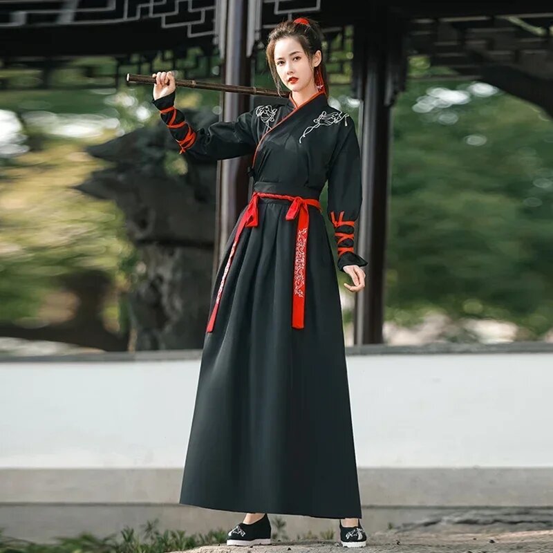 Комплект Ханьфу 2 предмета Черный, М, men and women-O