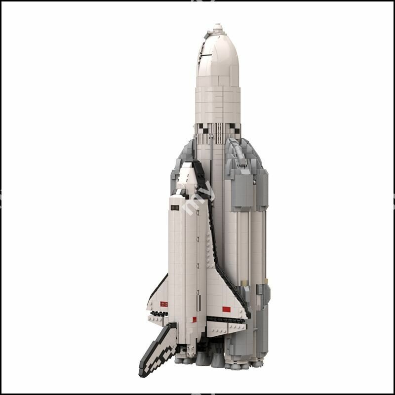 Эксклюзивный набор строительных блоков MOC для сборки модели ракеты Буран в масштабе 1:110, включающий источник энергии