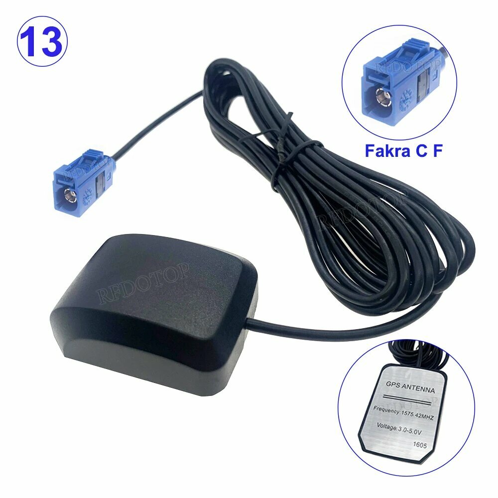 1 шт. автомобильная GPS-антенна SMA/SMB/MCX/MMCX/BNC/TNC/Fakra разъем 2M, Fakra C Female