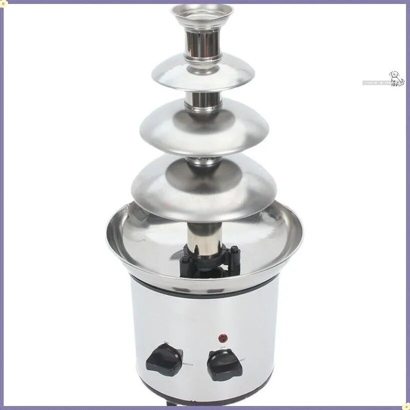 Шоколадный Фонтан из нержавеющей стали для десертов, серебристый цвет, автоматическое смешивание