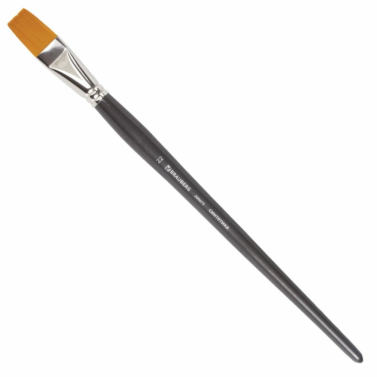 Кисть художественная Brauberg Art Classic, синтетика жесткая, плоская, №22, длинная ручка, 5шт.