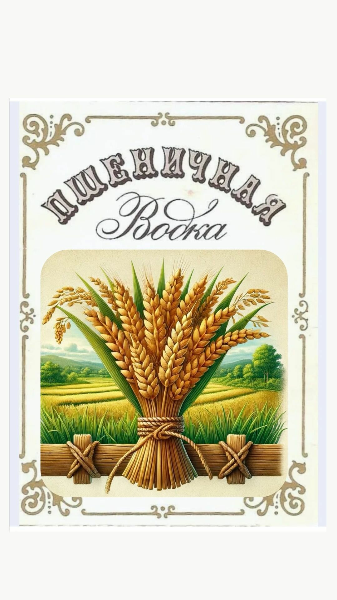 Этикетка Водка Пшеничная 16 шт