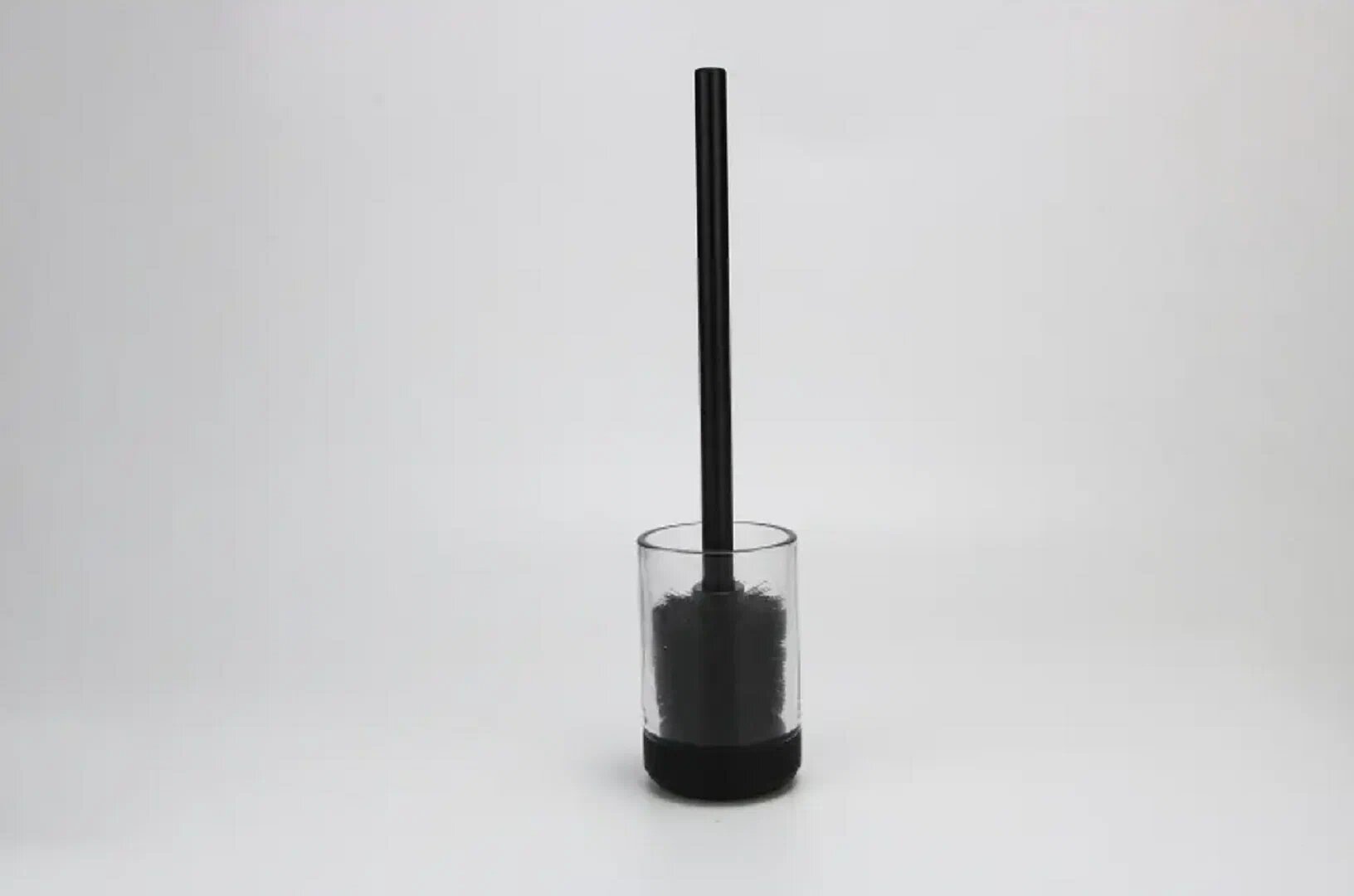 Ёршик Proffi Home BLACK GLASS, чаша из прозрачного стекла, черный