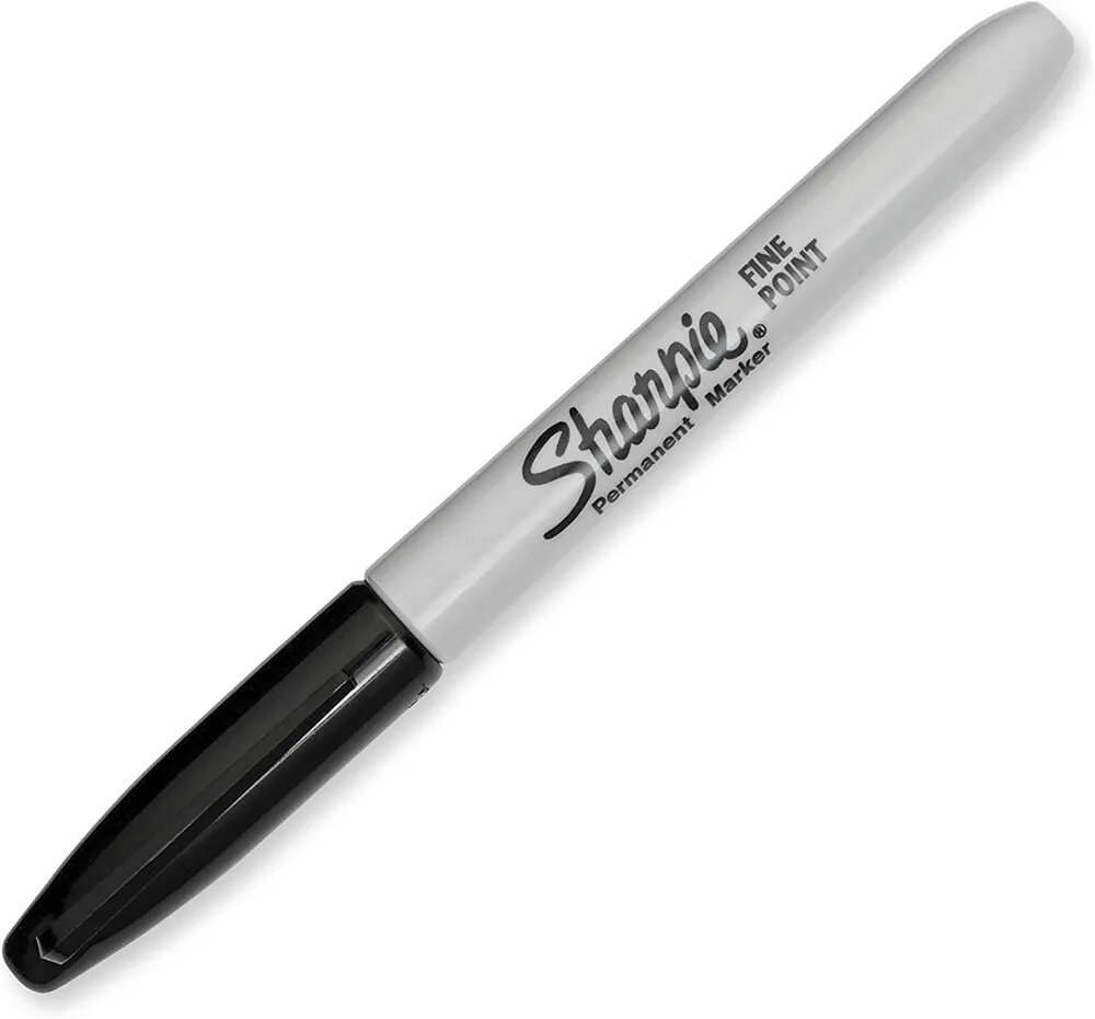 Маркер Sharpie перманентный, 36 шт, для большинства поверхностей, цвет красный, круглый корпус — фото 1