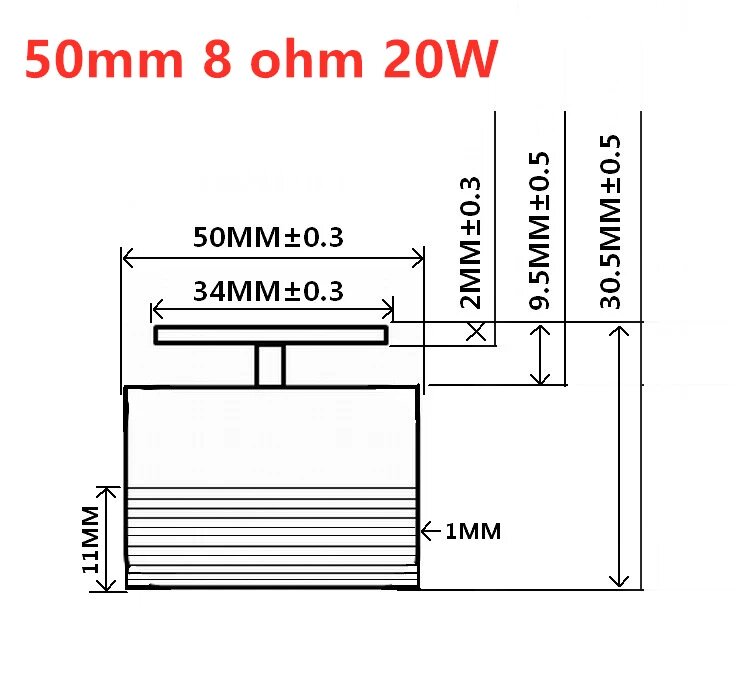 Aiyima 2-дюймовые динамики 25Вт 50mm 8 ohm 20W