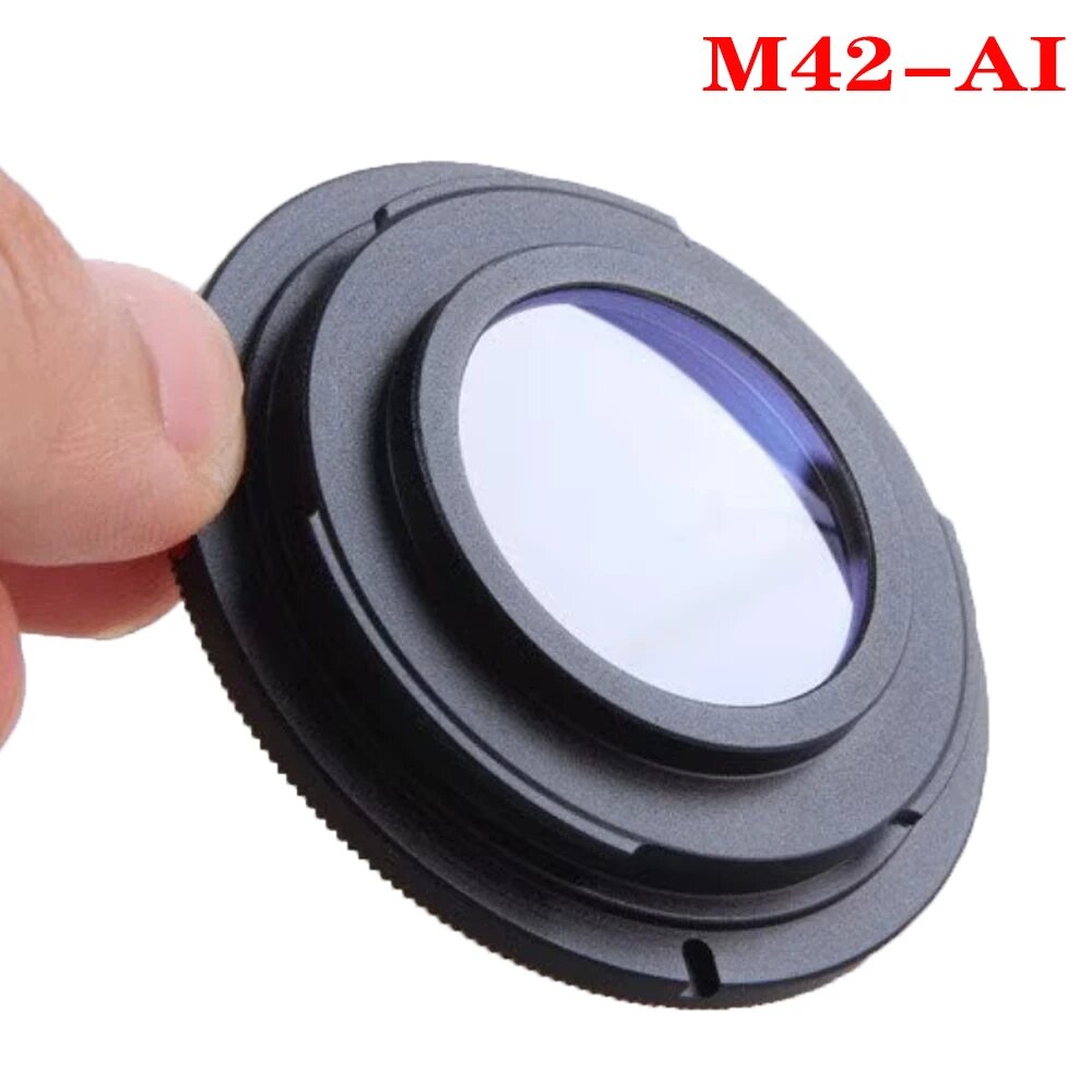 Адаптер M42-Ai со стеклянной фокусировкой Infinity для винтового объектива M42 для зеркальной камеры Nikon F с креплением DSLR D90 D300s D3200 D7000 D7100