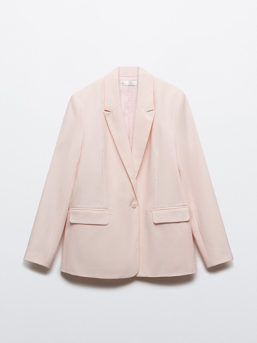Пиджак прямого кроя со льном больших размеров