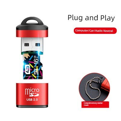Алюминиевый USB 2.0 Type-C карт-ридер адаптер для Huawei Xiaomi TF-карты - Красный